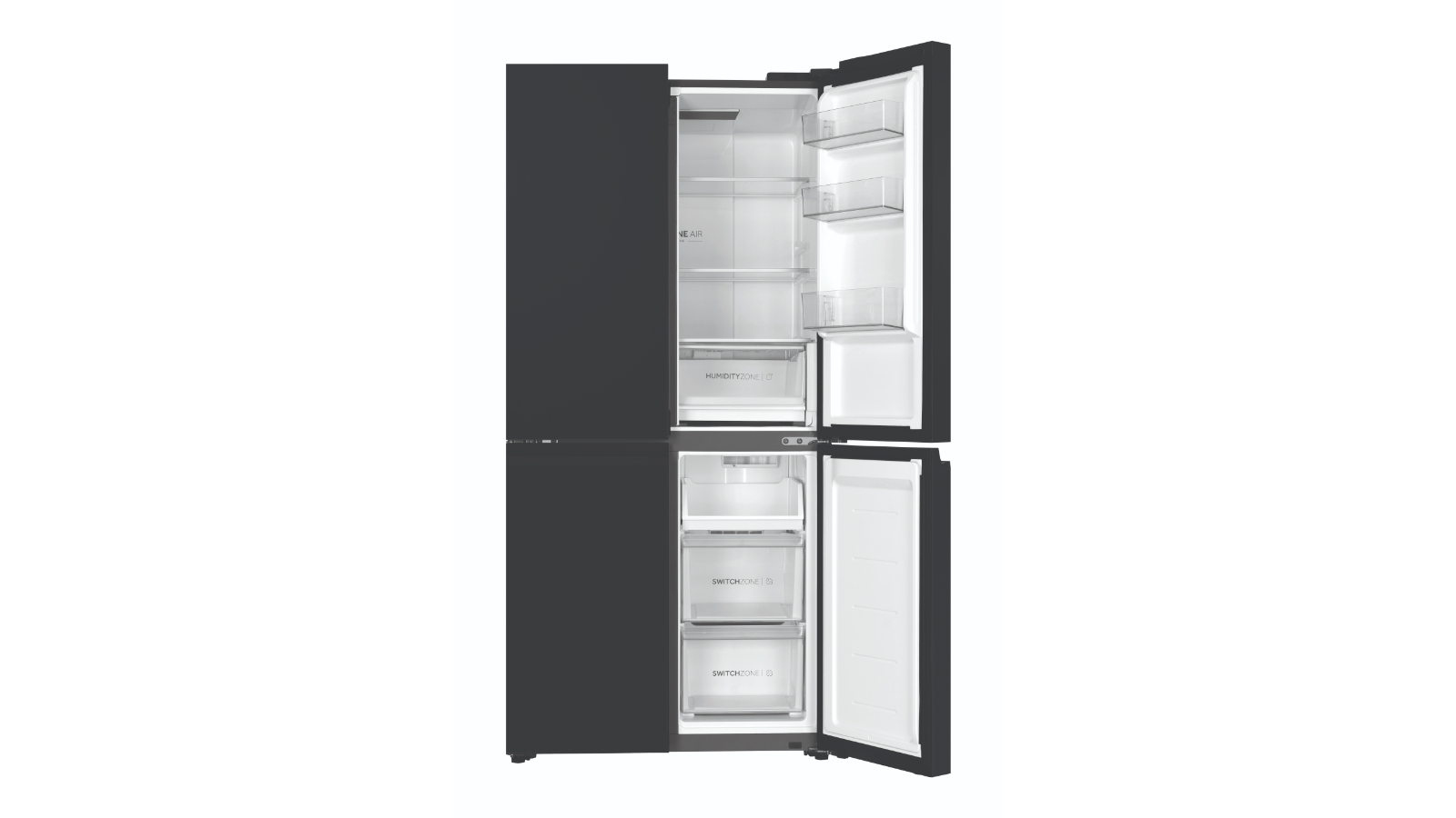 Haier 463L Quad Door Fridge - Black | Harvey Norman