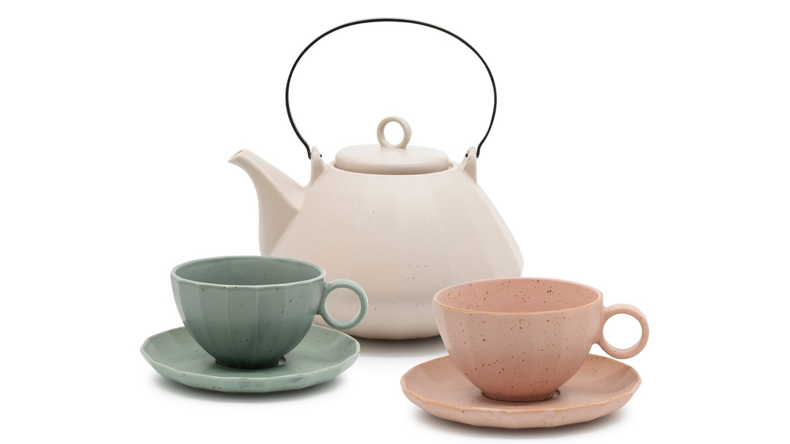 Salt and Pepper 3 Piece Ikana Teapot/Cup Set | Harvey Norman