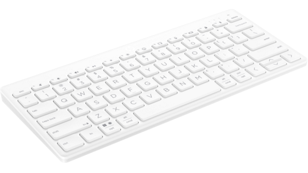 HP 350 Compact Multi-Device Bluetooth Keyboard - White | Harvey Norman
