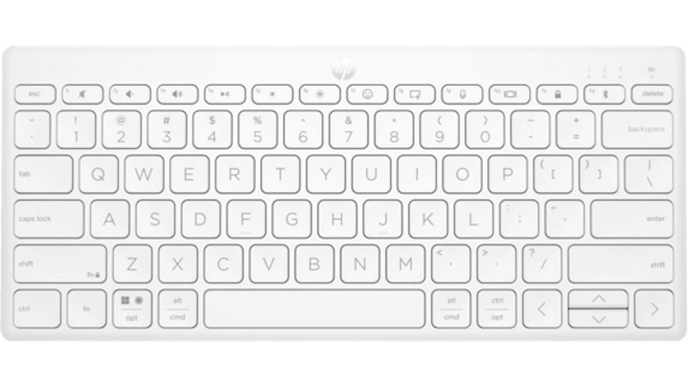 HP 350 Compact Multi-Device Bluetooth Keyboard - White | Harvey Norman