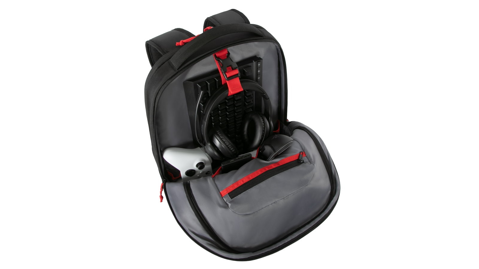 Targus 17.3-inch Strike II Gaming Backpack - Black/Red | Harvey Norman