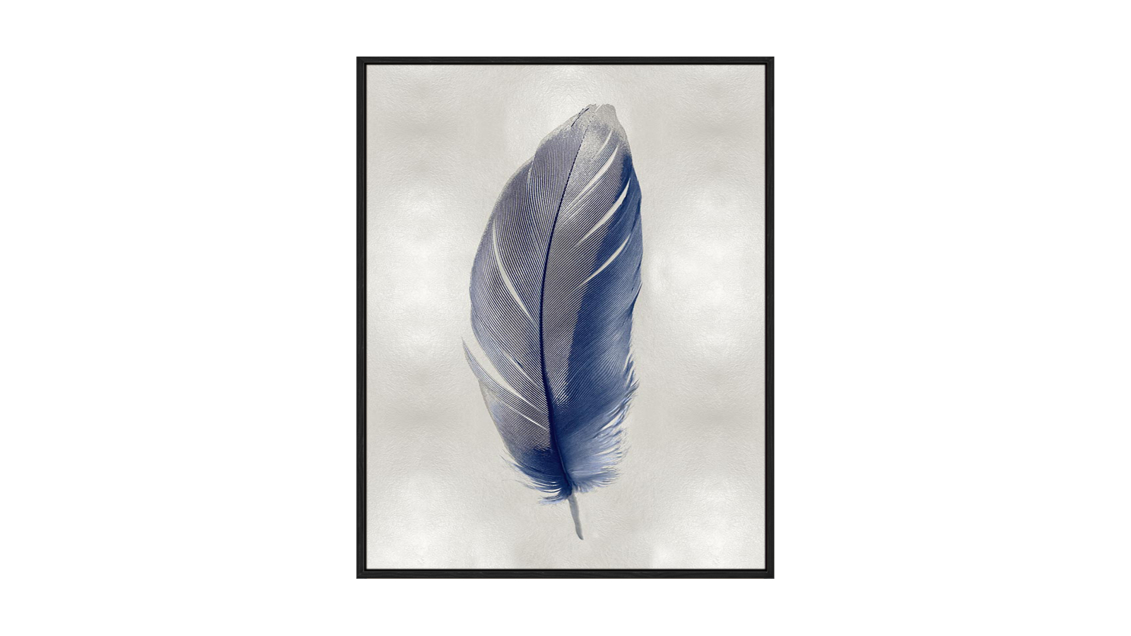 La Grolla Blue Feather II Black Gallery Wall Art - 143 x 73cm | Harvey ...