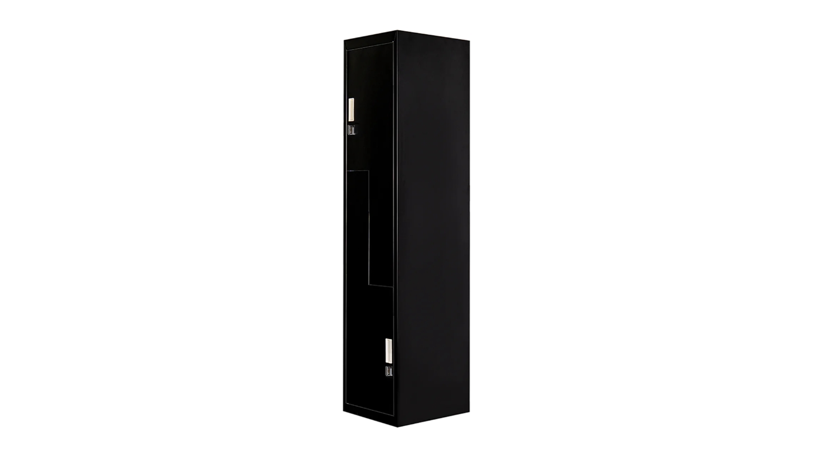 Serrano Black Two-Door L-Shaped Padlock Operated Storage Locker ...