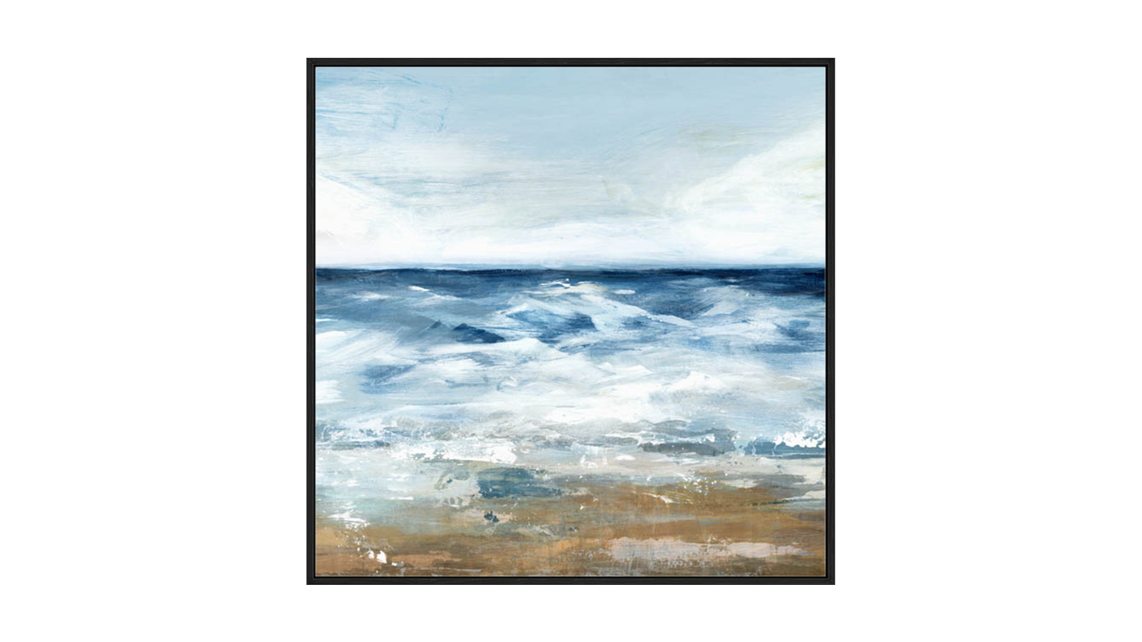La Grolla Blue Ocean II Black Gallery Wall Art - 87 x 87cm | Harvey Norman