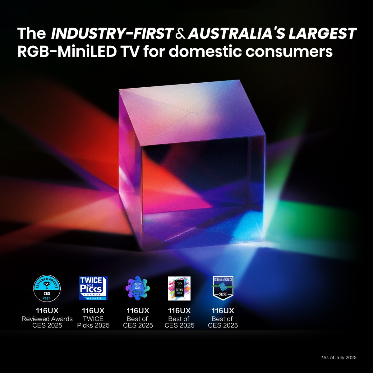 Hisense 116-inch ULED RGB Mini LED TV | Harvey Norman