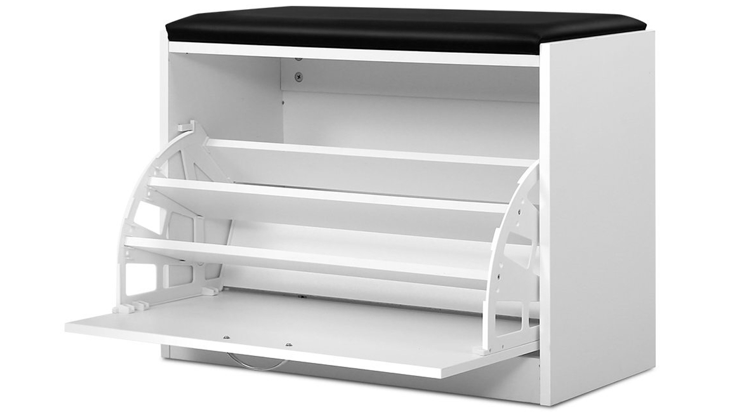 Artiss 15 Pairs Shoe Cabinet Bench Storage Rack Organiser Drawer White Harvey Norman
