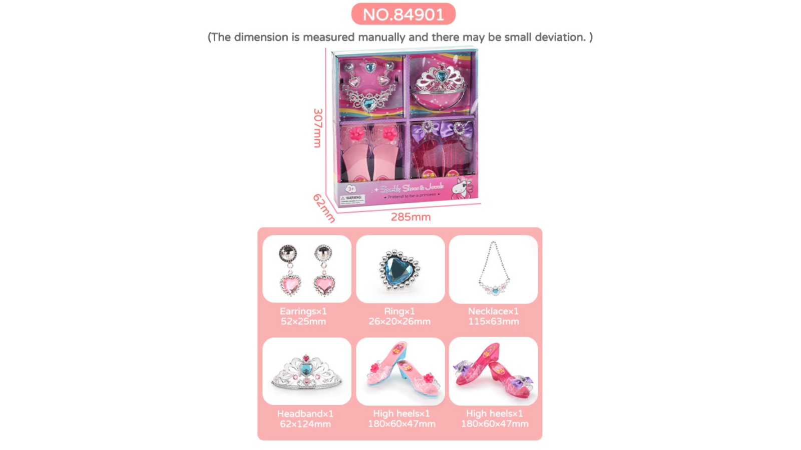 Megajoy Princess Dress Up Girls with Tiara Fashion Collection | Harvey ...