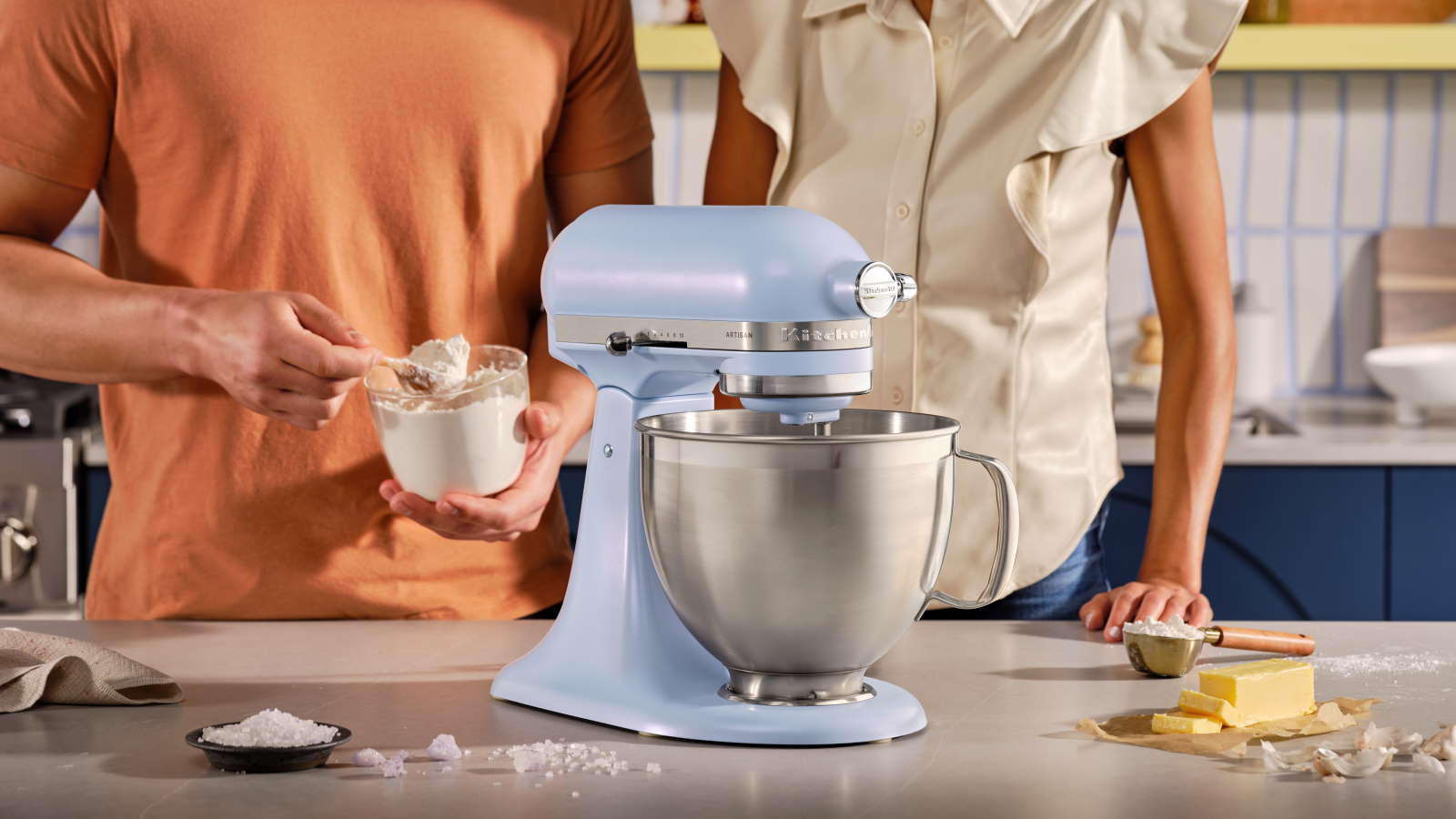 Kitchenaid Artisan Stand Mixer- Blue Salt | Harvey Norman