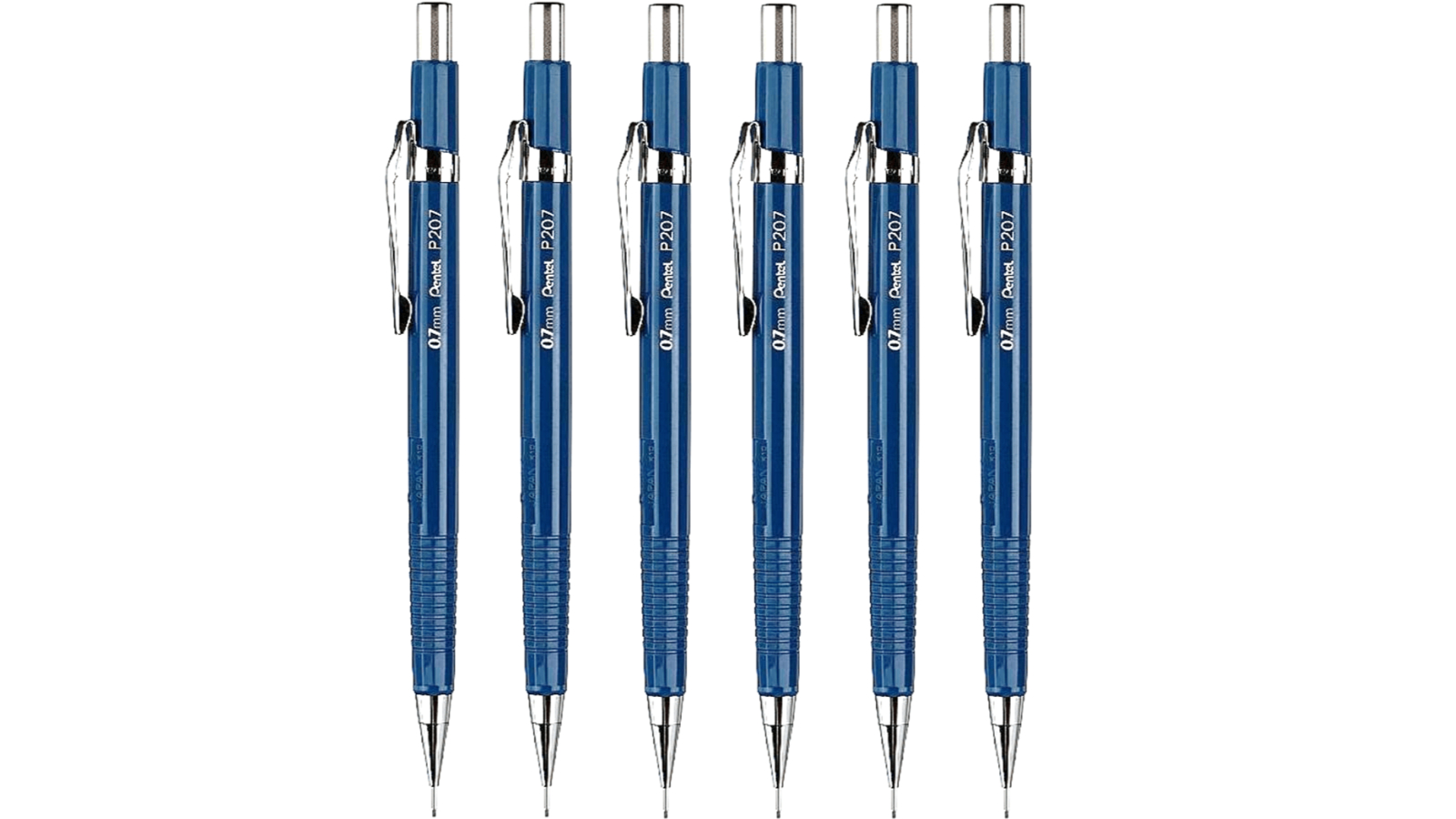 Pentel Pack of 6 P207 Mechanical Drafting Pencil 0.07cm Pacer Metal Tip ...