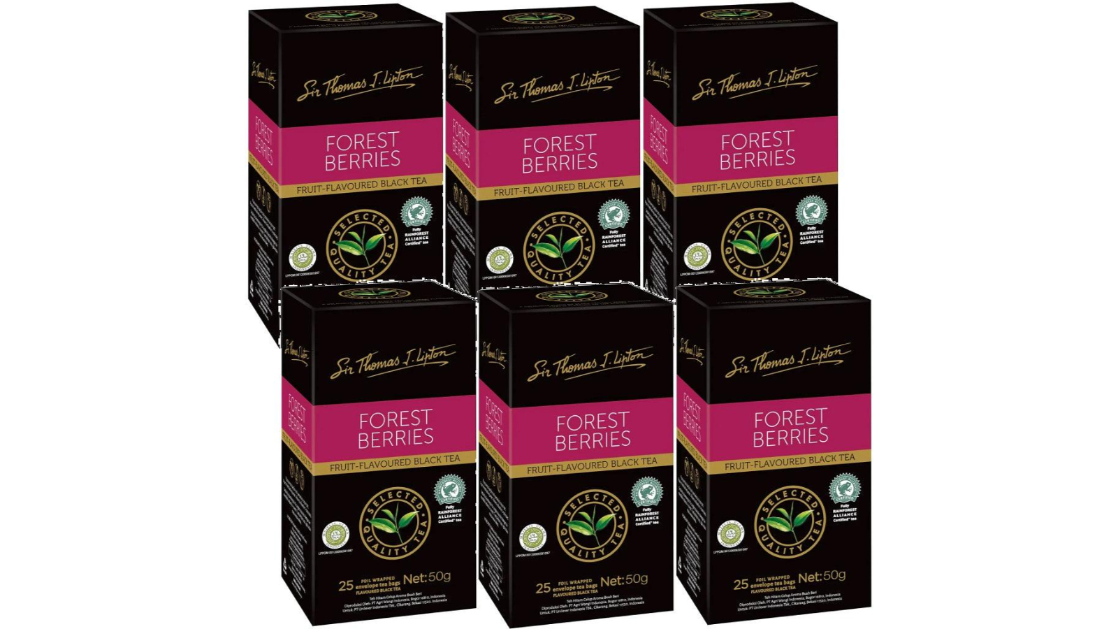 Sir Thomas 25 bags Lipton Forrest Berries Tea - Pack of 6 | Harvey Norman