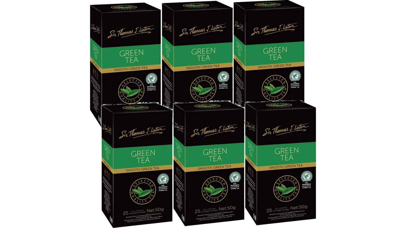 Sir Thomas 25 bags Lipton Green Tea - Pack of 6 | Harvey Norman