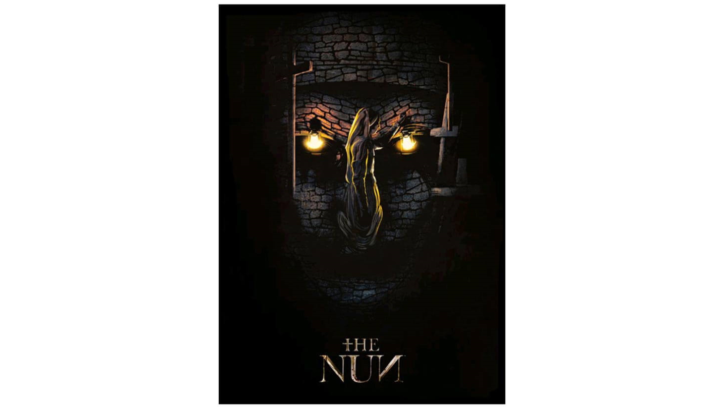 The Nun - Nun with Lanterns Tin Sign | Harvey Norman