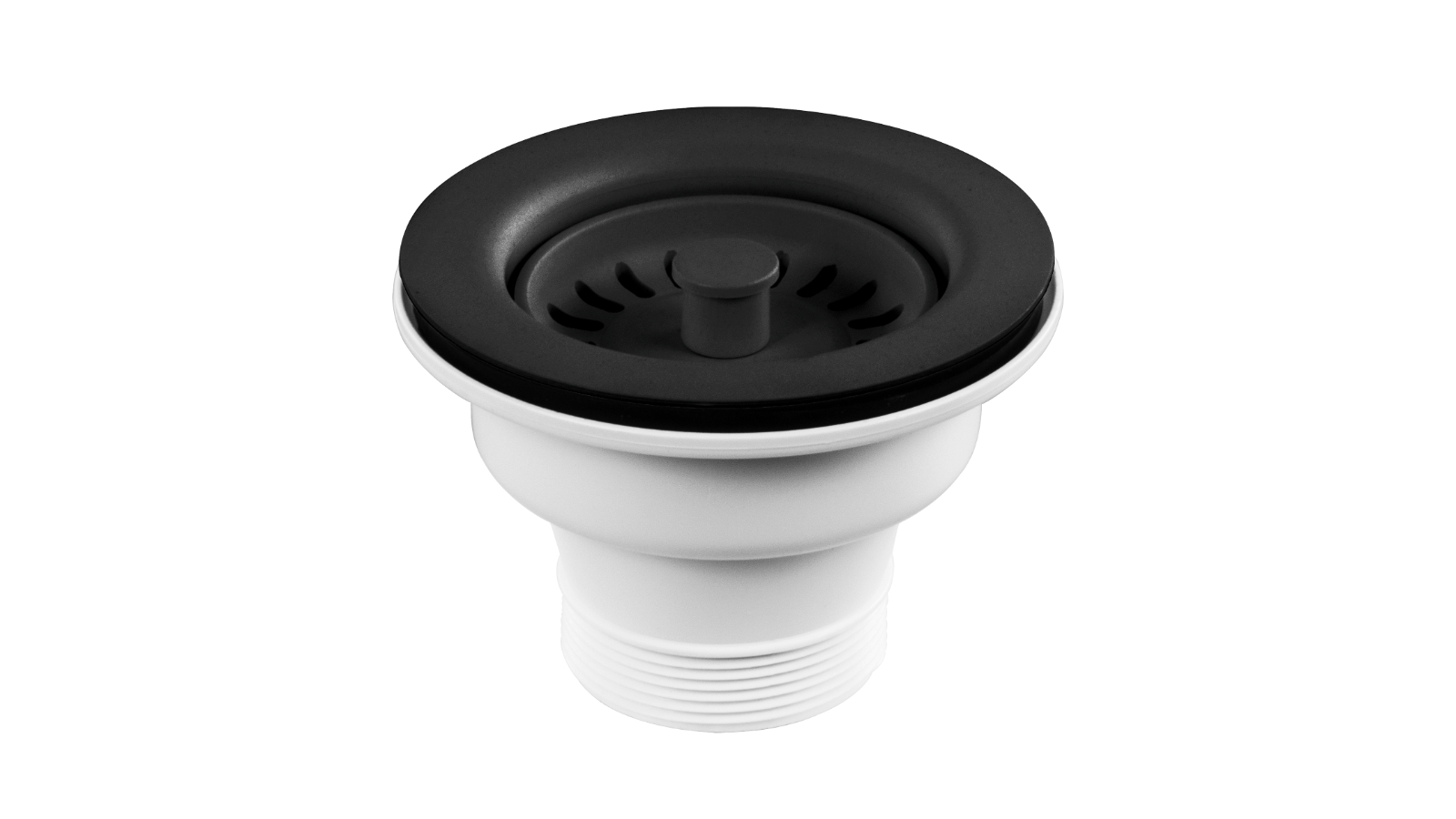 Abey Plug and Waste - Matte Black | Harvey Norman