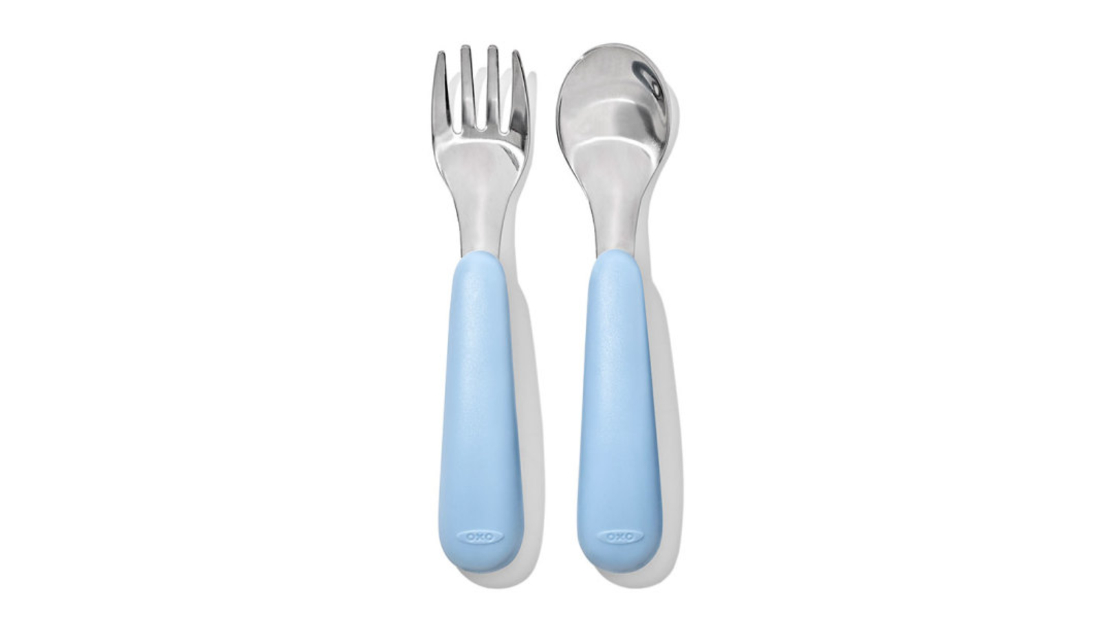 OXO Tot Fork and Spoon Set - Dusk | Harvey Norman