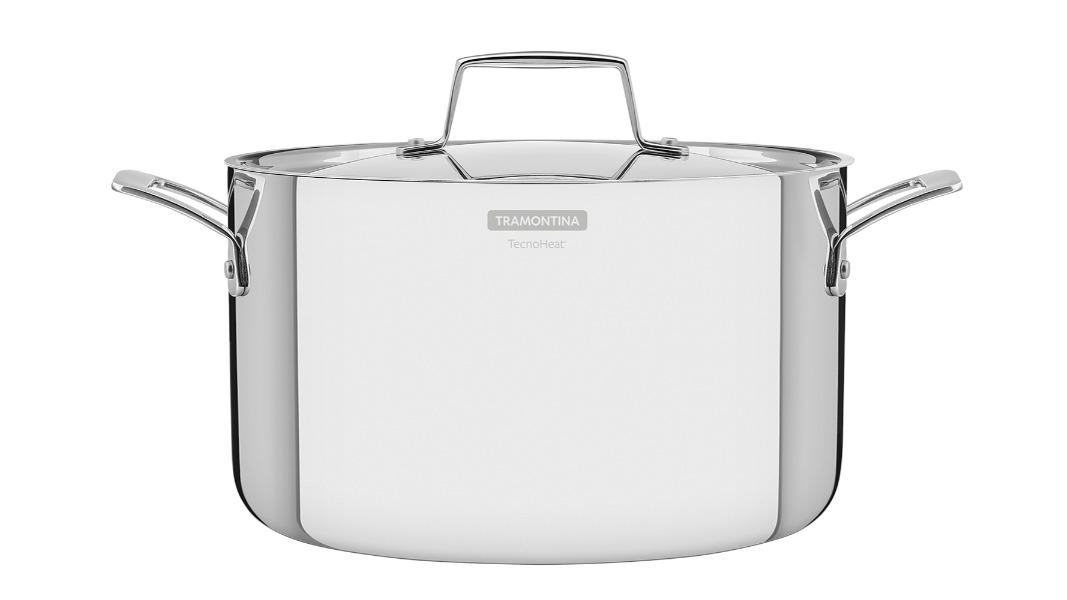 Tramontina 24cm Stainless Steel Deep Casserole Dish Triply Clad Grano ...