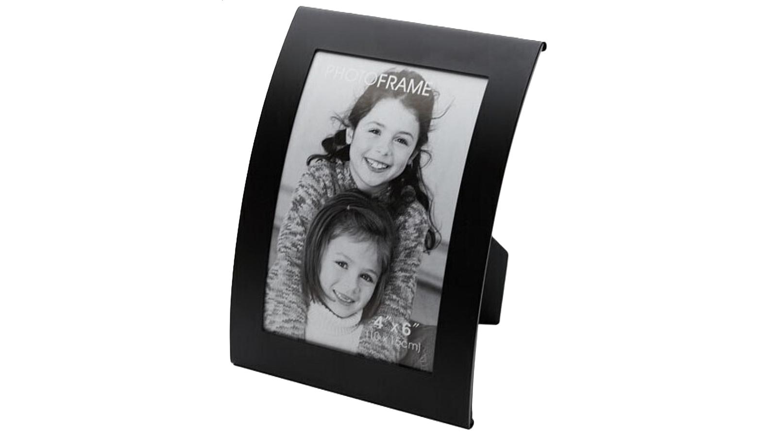 YS 10 x 15cm Black Aluminium Portrait Curve Picture Frame | Harvey Norman