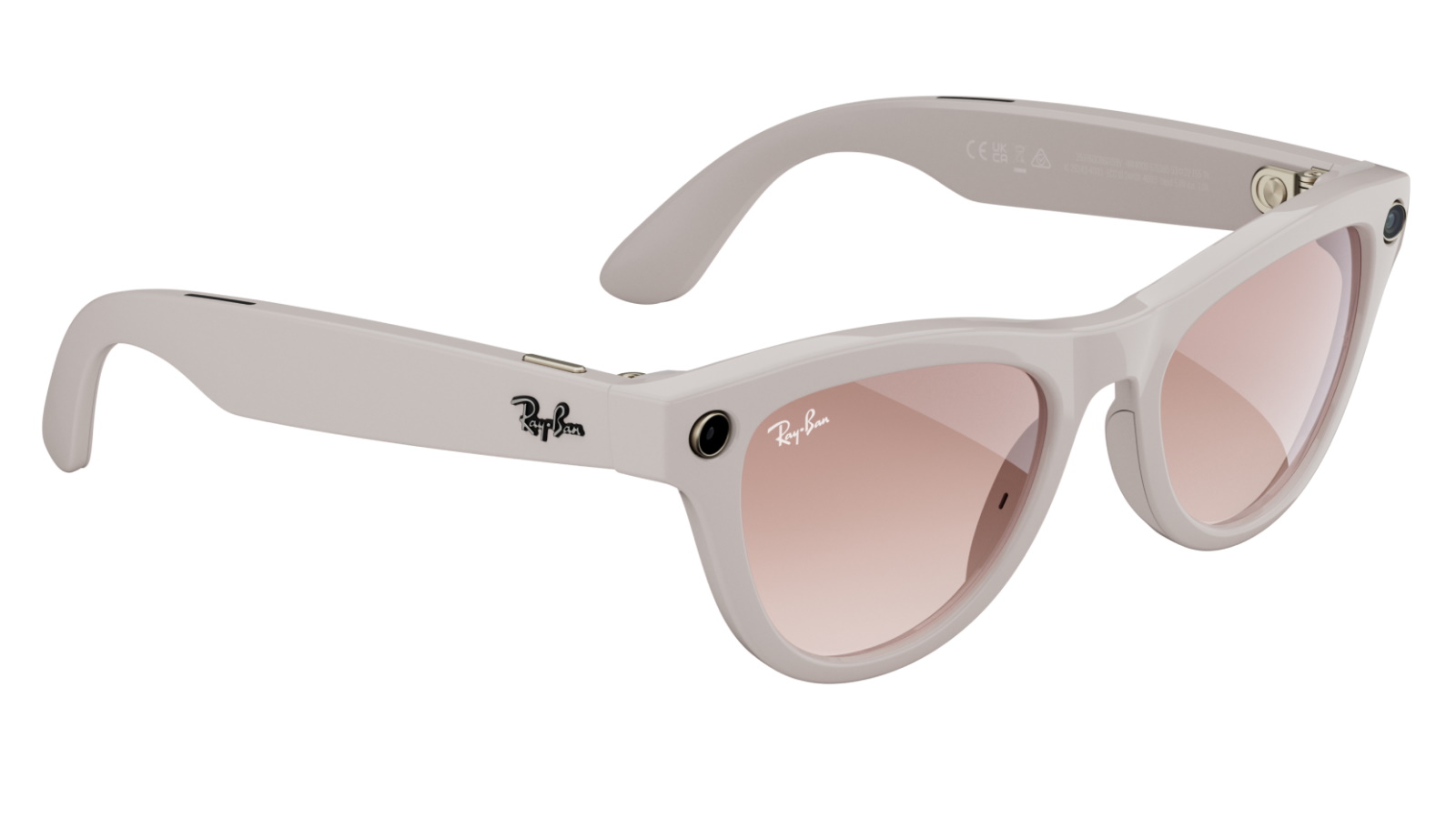 Ray-Ban Meta Skyler AI Glasses - Shiny Chalky Grey Frame with Cinnamon ...
