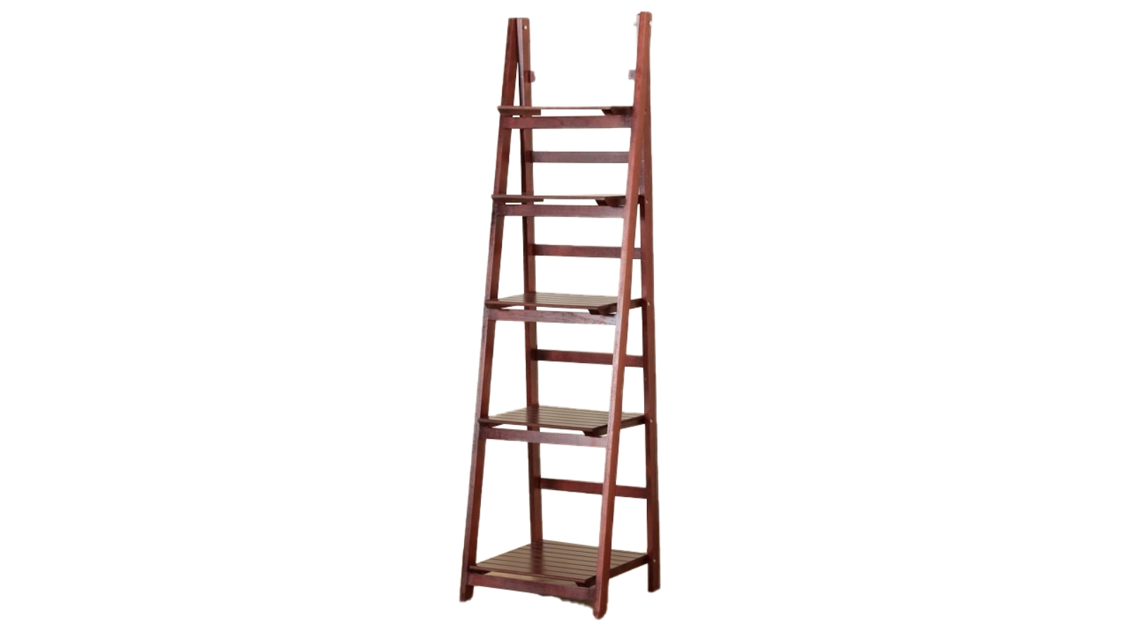 Serrano 5 Tier Wooden Ladder Shelf Stand Storage Book Display Rack ...