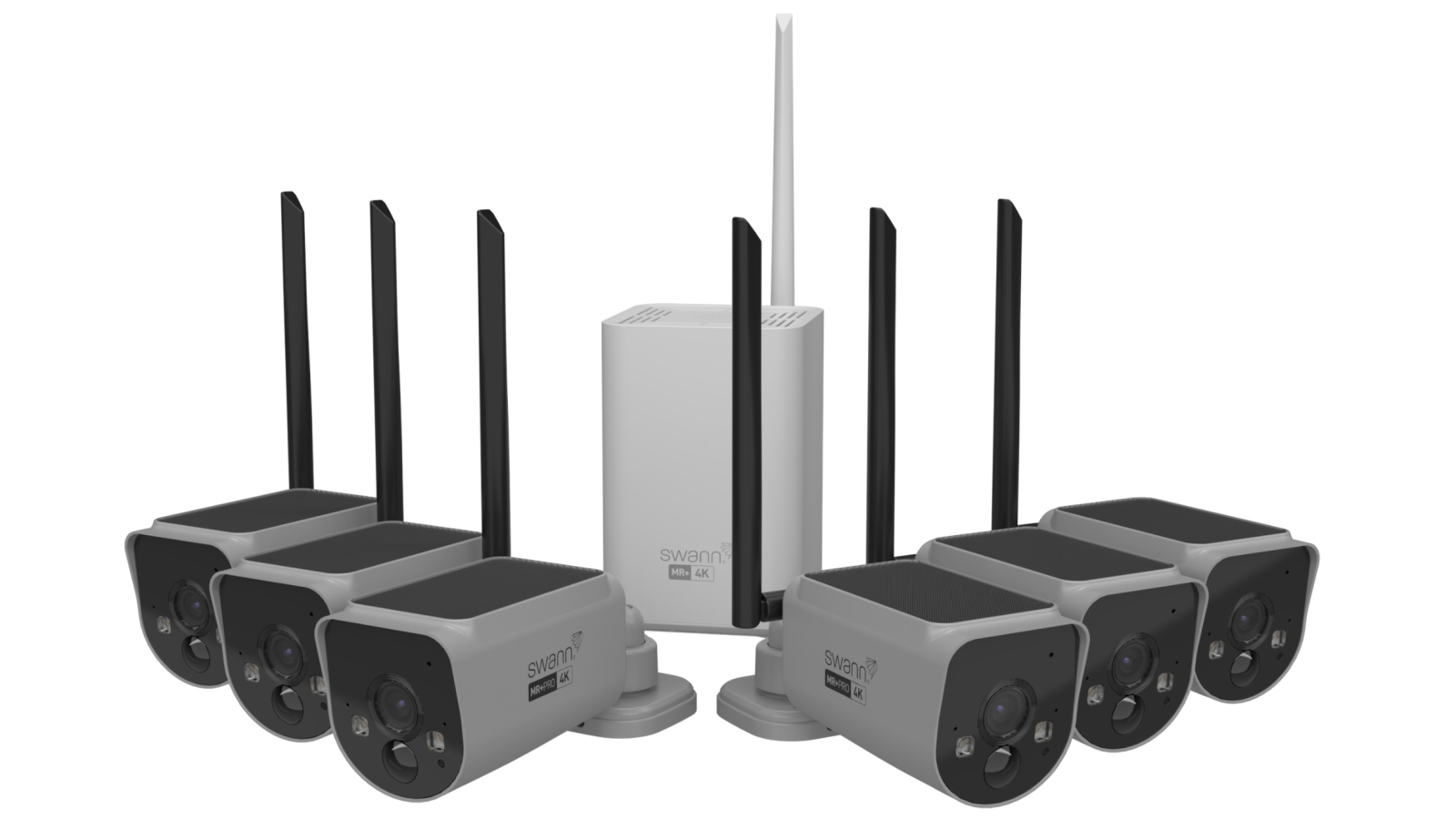 Swann MaxRanger4K Pro Long-Range Wireless 6-Camera Security System with ...