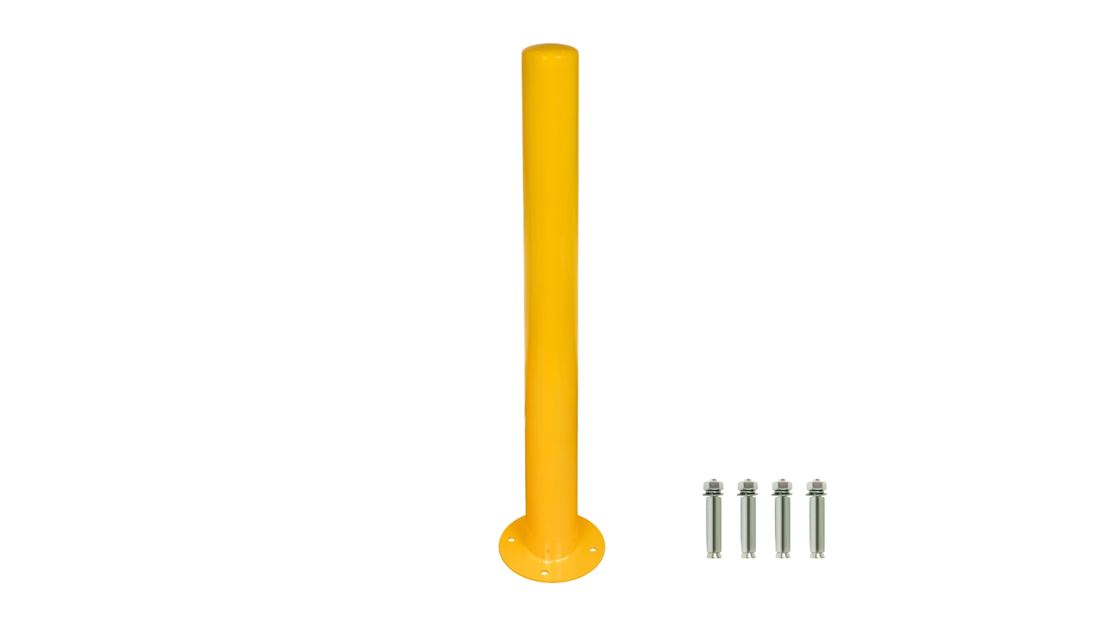 Serrano Heavy Duty Steel Bollard Post - Yellow | Harvey Norman