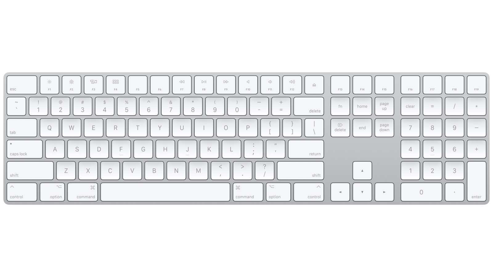 Apple Magic Keyboard with Numeric Keypad - Silver | Harvey Norman