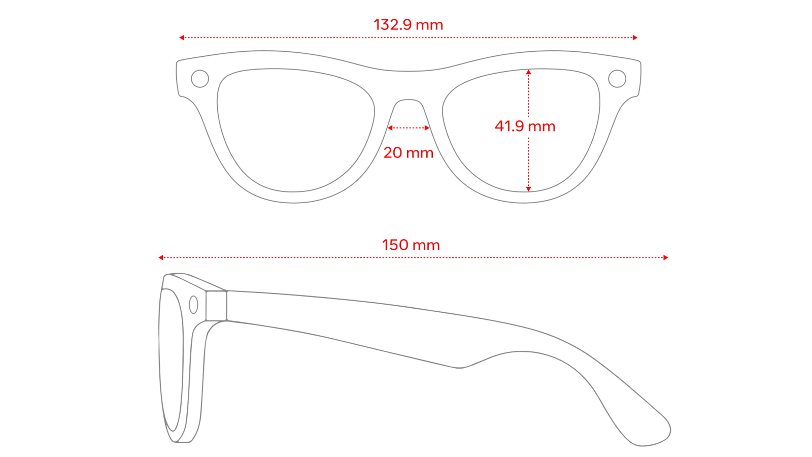 Ray-Ban Meta Skyler AI Glasses - Shiny Chalky Grey Frame with Clear to ...