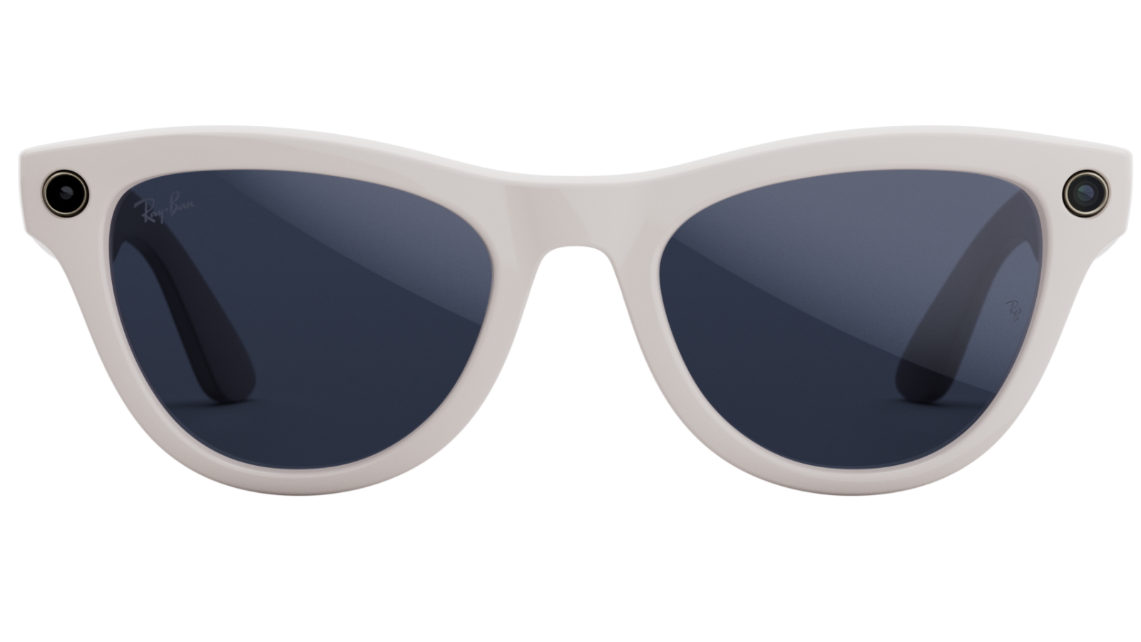 Ray-Ban Meta Skyler AI Glasses - Shiny Chalky Grey Frame with Clear to ...