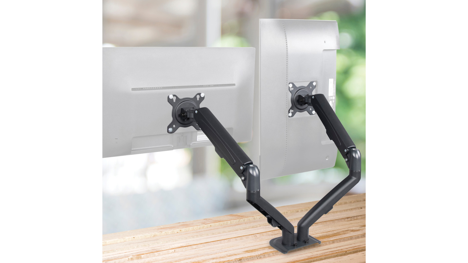 Serrano Dual Screen Gas-strut Monitor Stand Mount Desktop Bracket ...