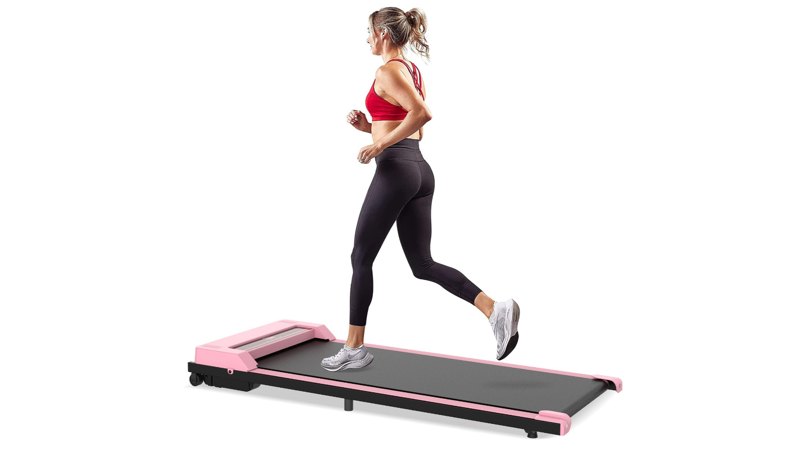 Advwin Fitness Walking Pad Treadmill - Pink | Harvey Norman