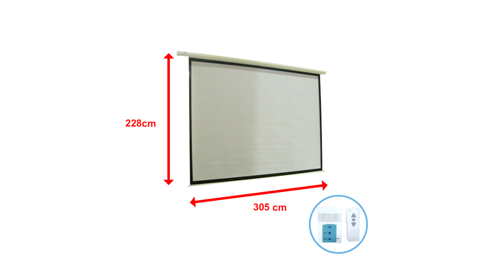 Serrano Electric Motorised Projector Screen TV with Wireless Remote ...