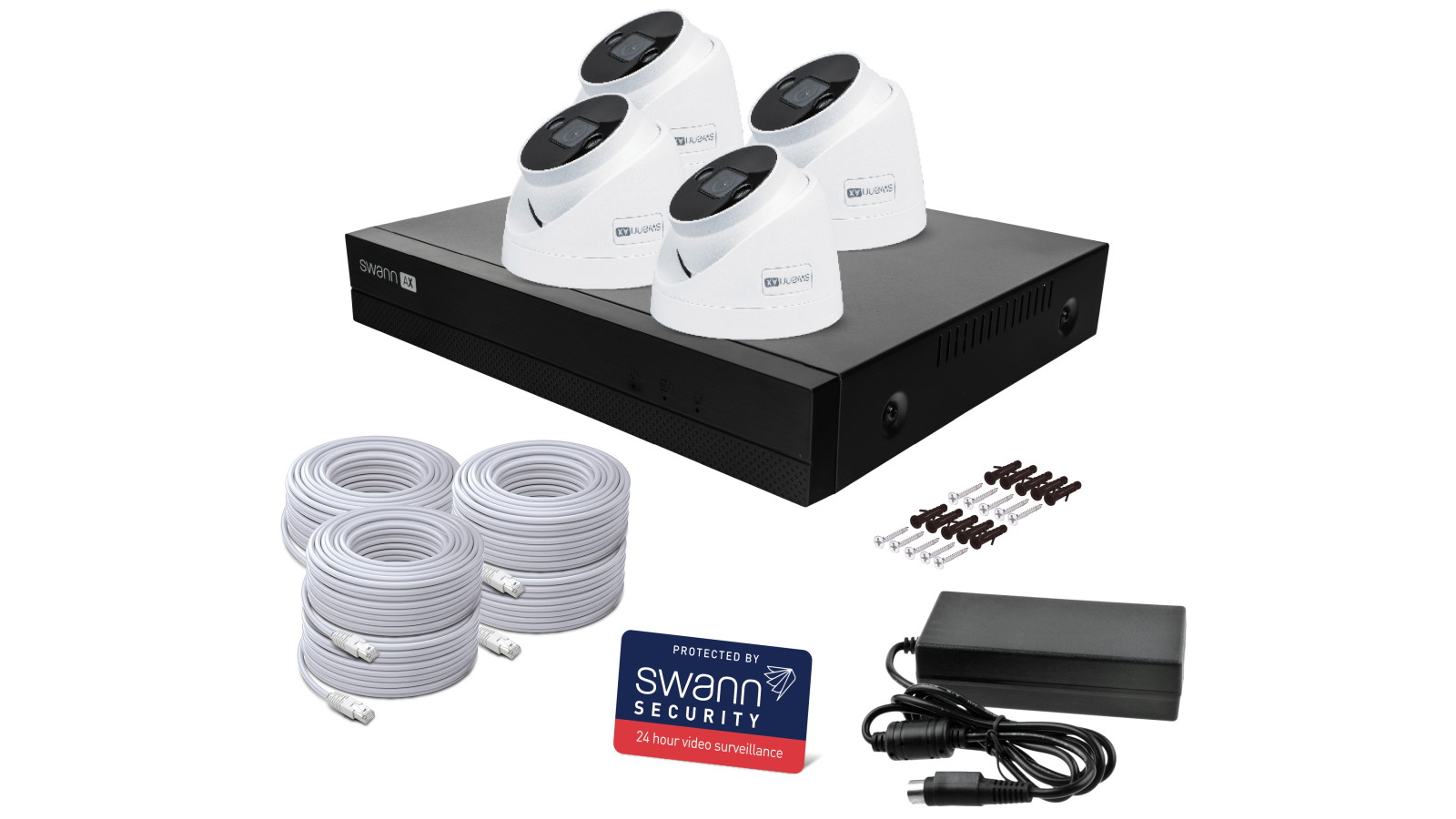 Swann AdvancedX Wired NVR Security System with 4 Dome Camera Kit ...