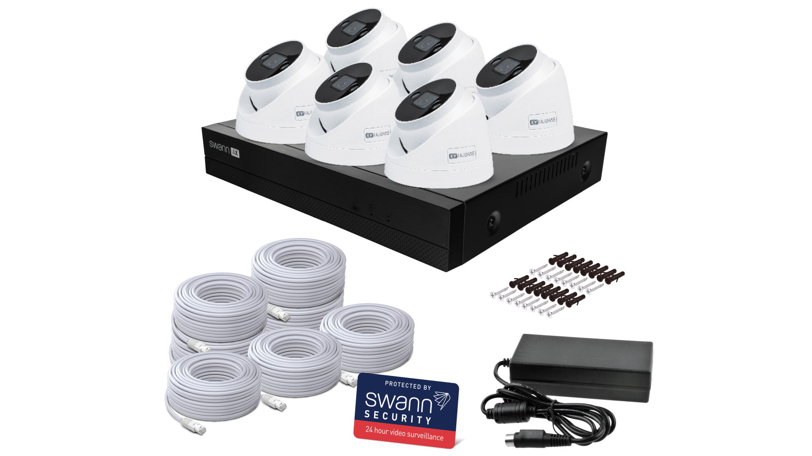 Swann AdvancedX Wired NVR Security System with 6 Dome Camera Kit ...