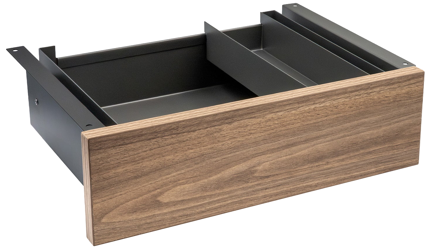 Desky Minimal Natural Walnut Melamine Under-Desk Drawer - Space Grey ...