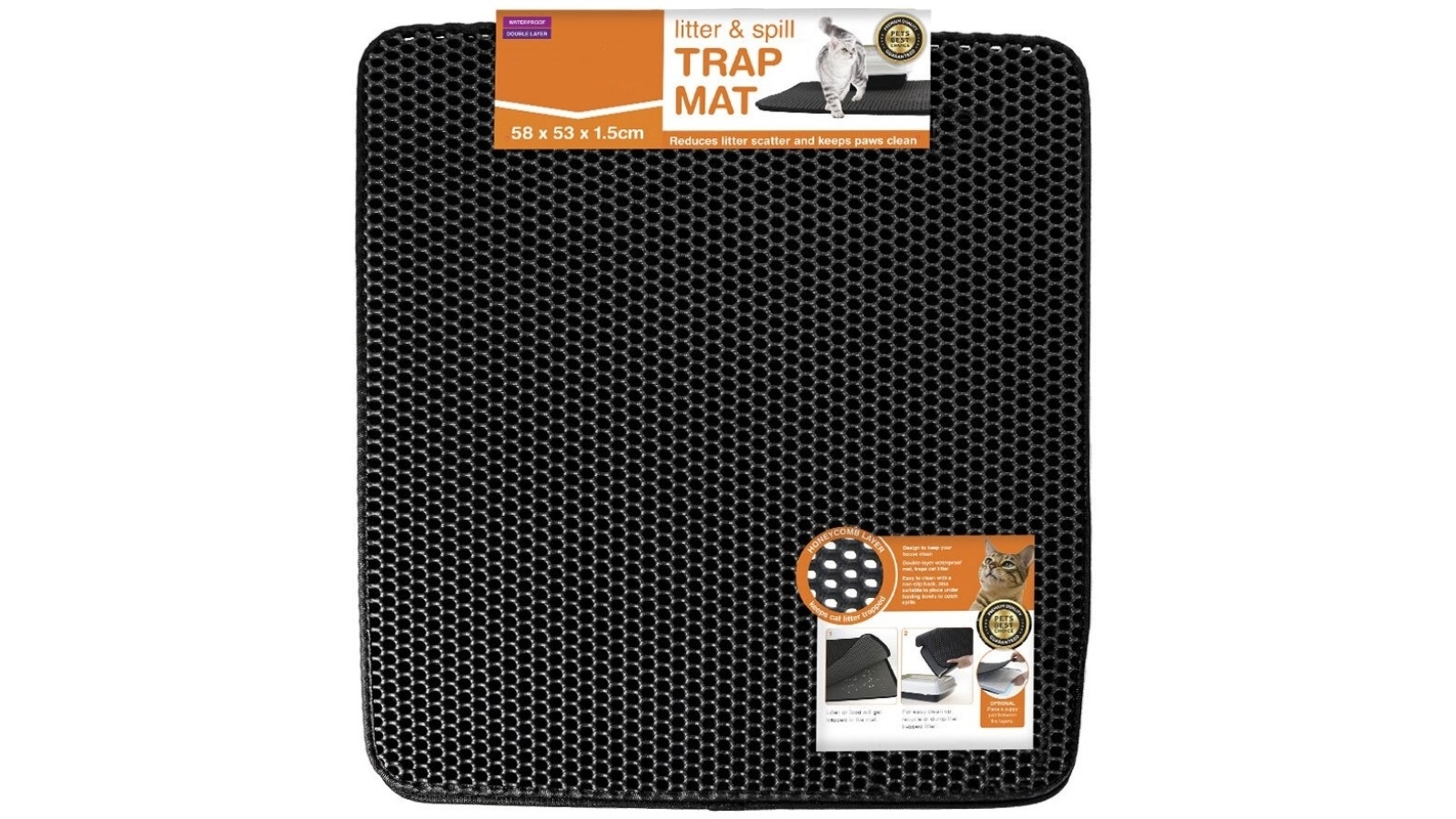 Paws and Claws 2 Layer Cat Litter Mat - Pack of 2 | Harvey Norman