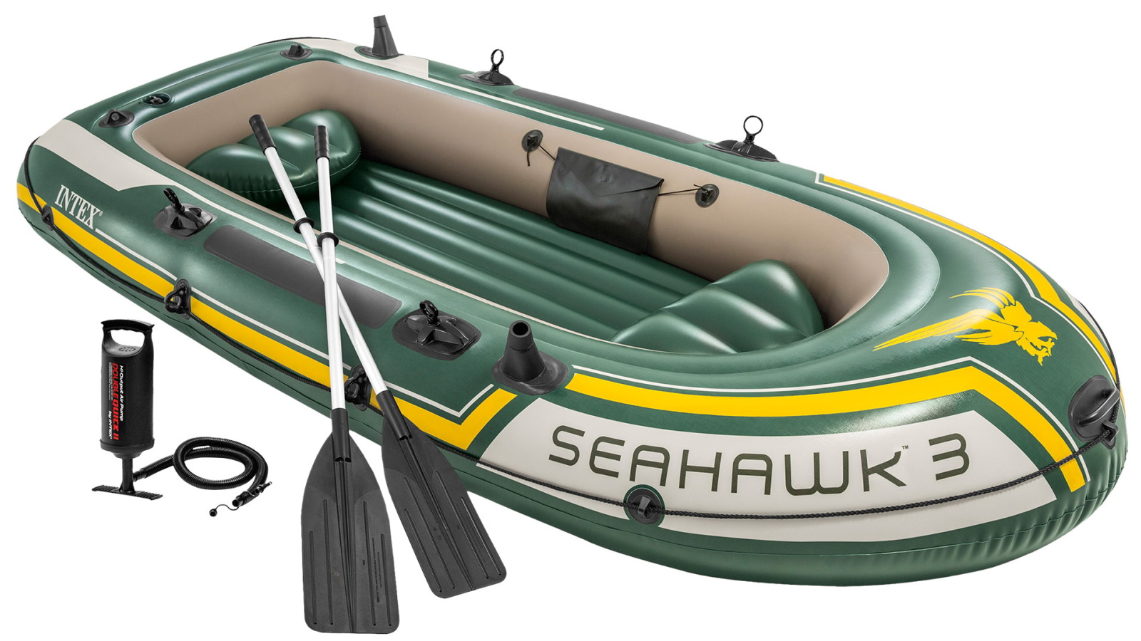 Intex Seahawk 3 Inflatable Boat Set for 3-Person | Harvey Norman