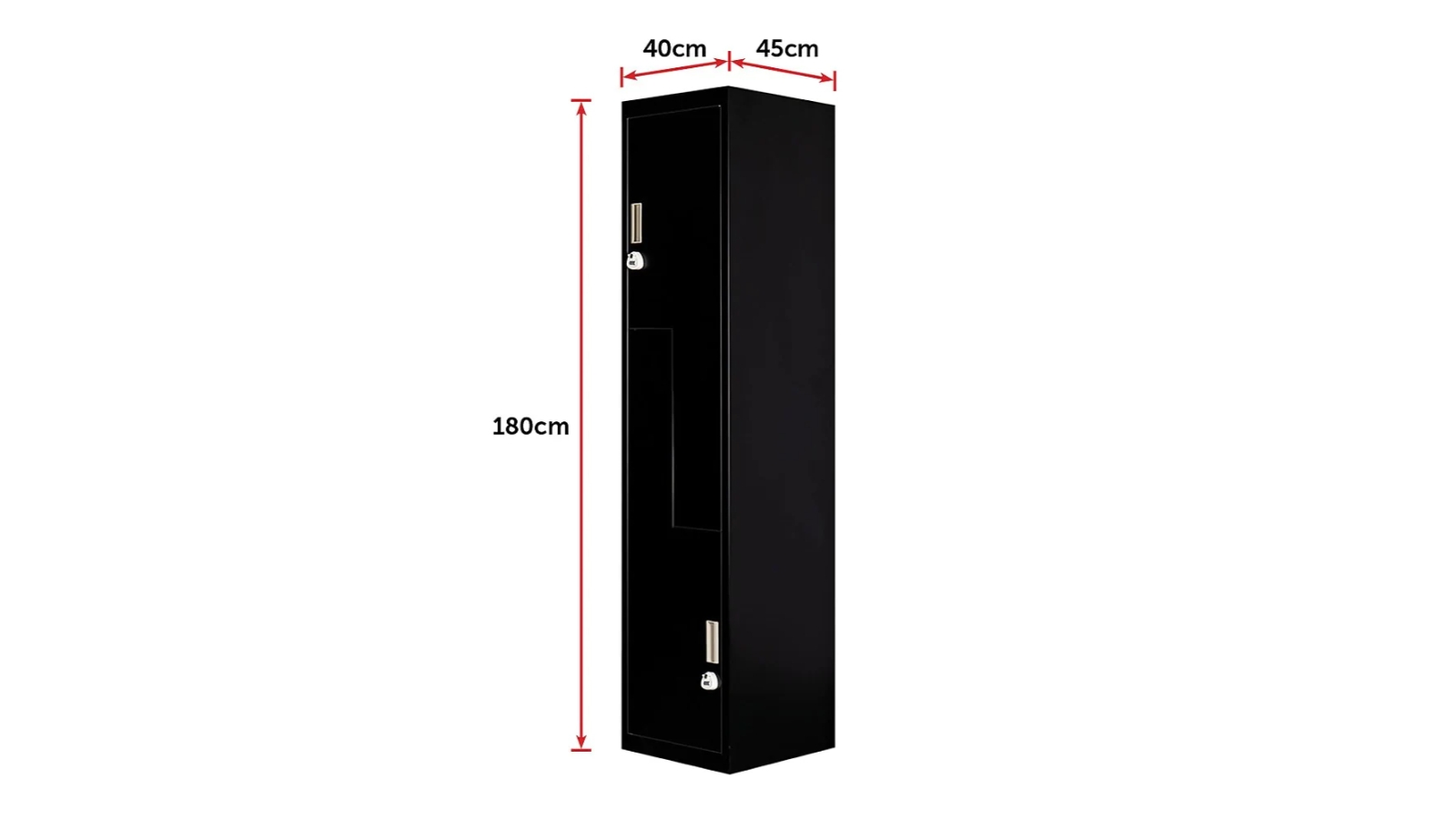 Serrano Black Two-Door L-Shaped 3 Digit Combination Storage Locker ...