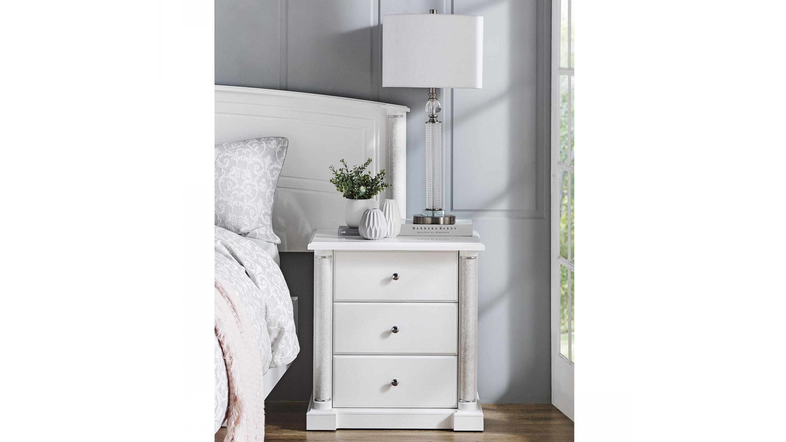 Corinthian 3-Drawer Bedside Table | Harvey Norman