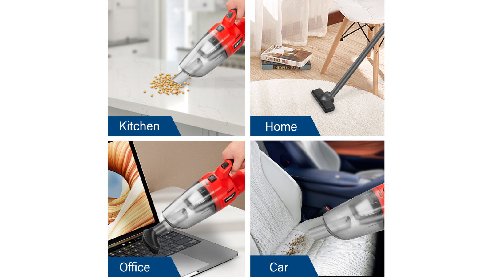 TOPEX 20V Cordless Handheld Vacuum Cleaner for Home and Car with ...