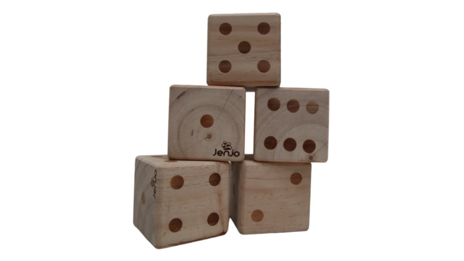 Jenjo Giant Yahtzee Wooden Dice Game Set with Scorecards | Harvey Norman