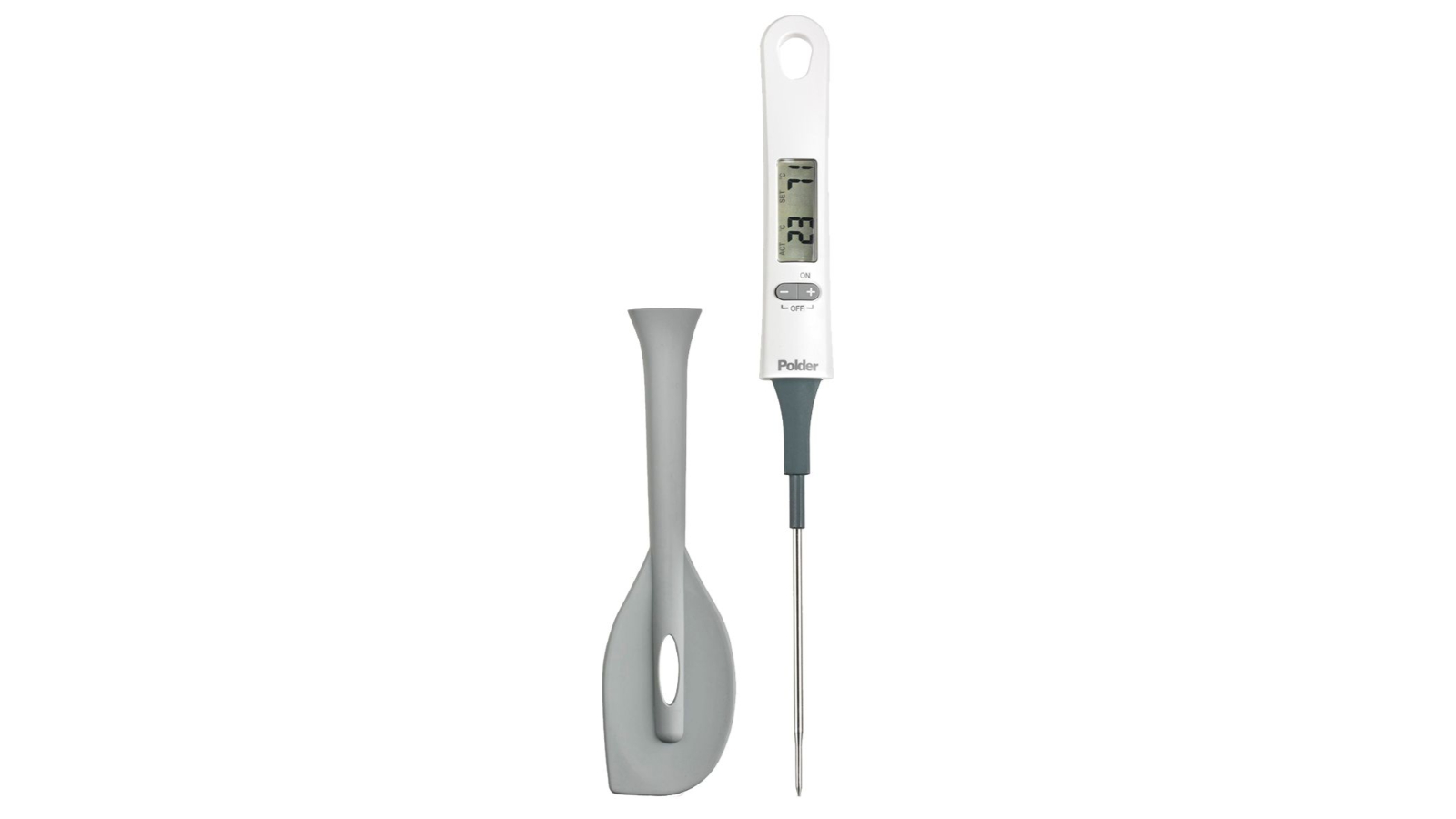 Polder Grey/White Digital Silicone Candy Thermometer Spatula | Harvey ...