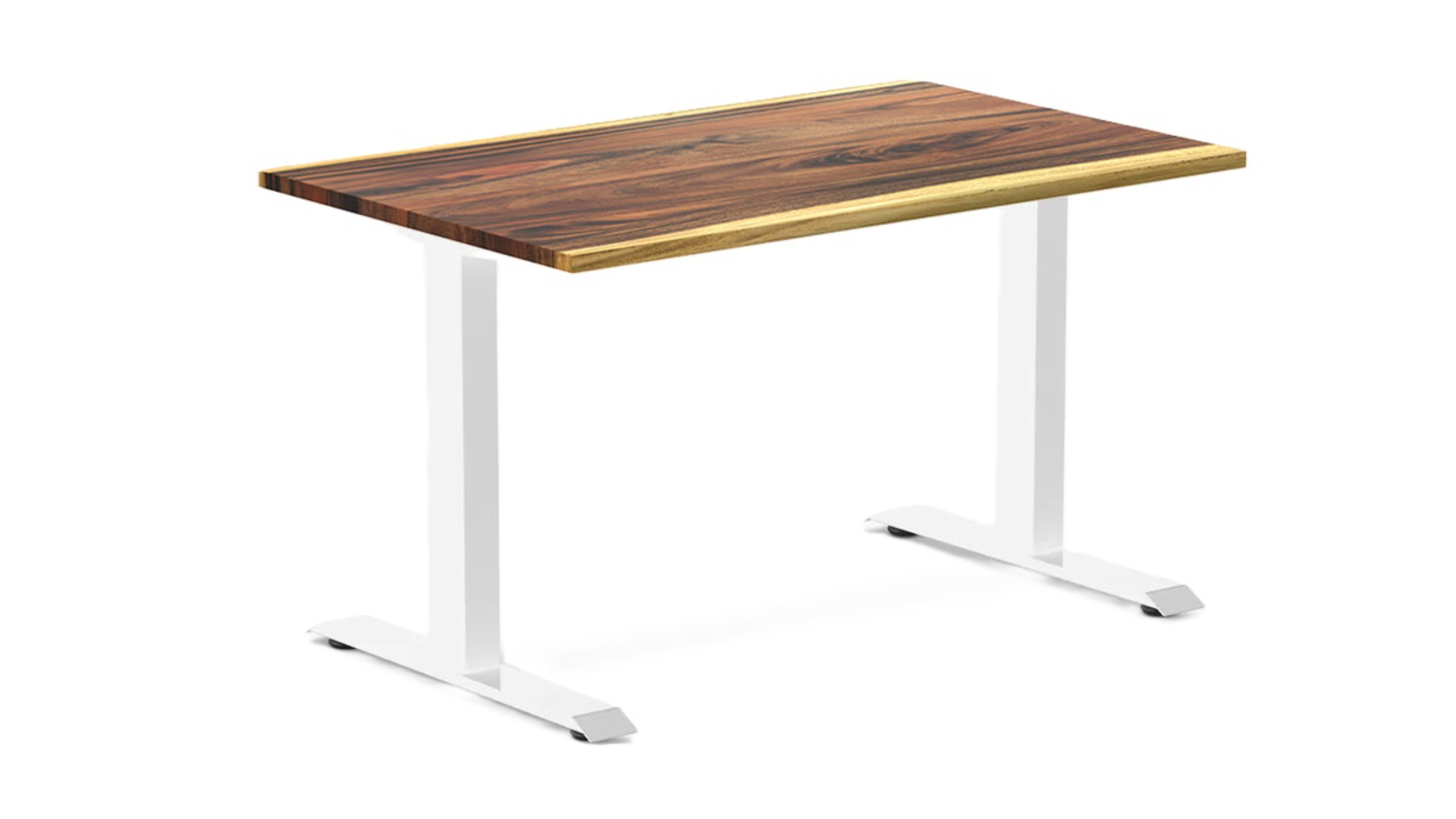 Desky 120 x 75cm Zero Saman Hardwood Office Desk - White | Harvey Norman