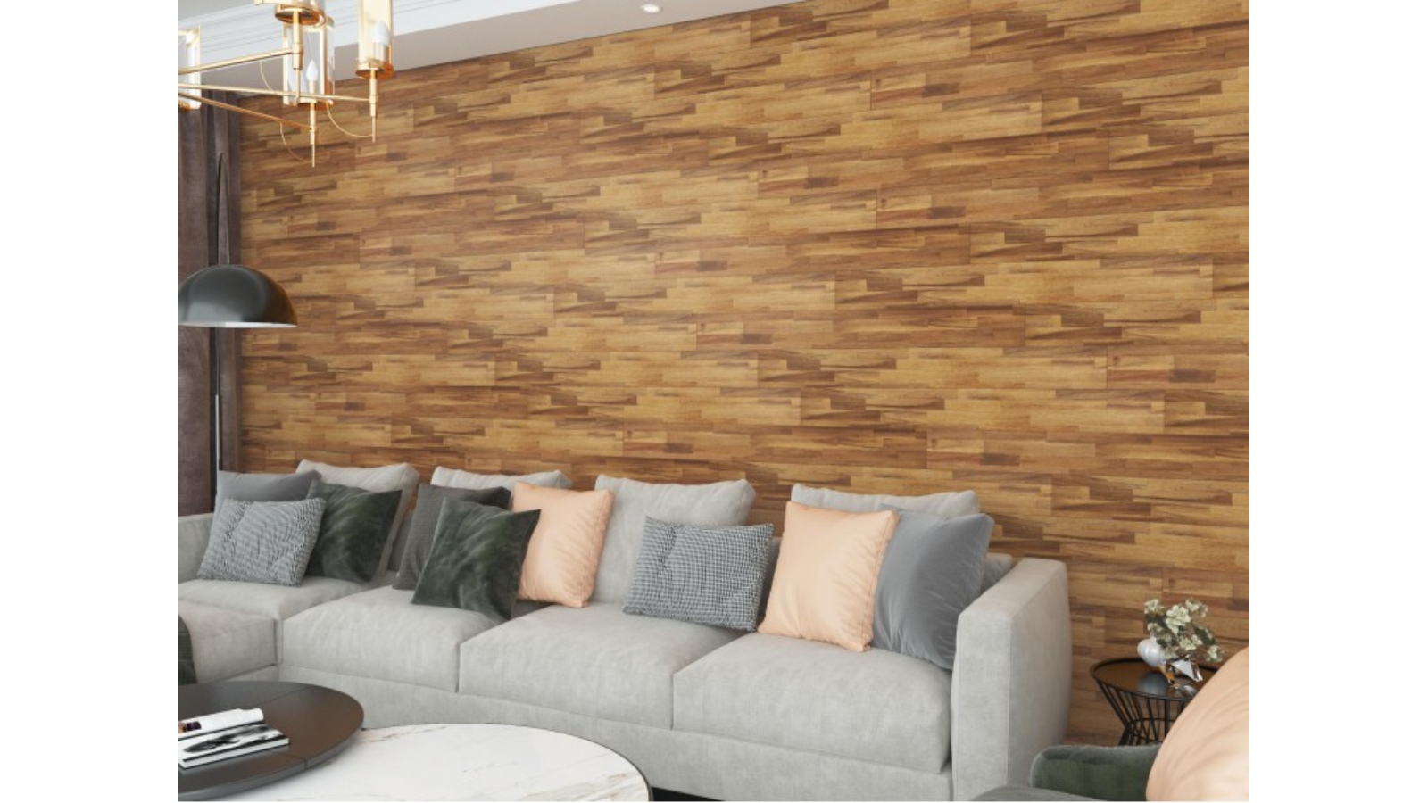Interbuild 5 Pack Acacia Shiplap Wall Boards - Golden Teak | Harvey Norman