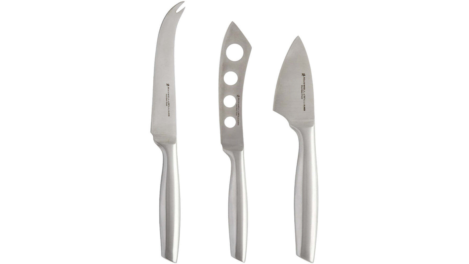 Maxwell and Williams 3 Piece Stainless Steel Stanton Straight Cheese ...
