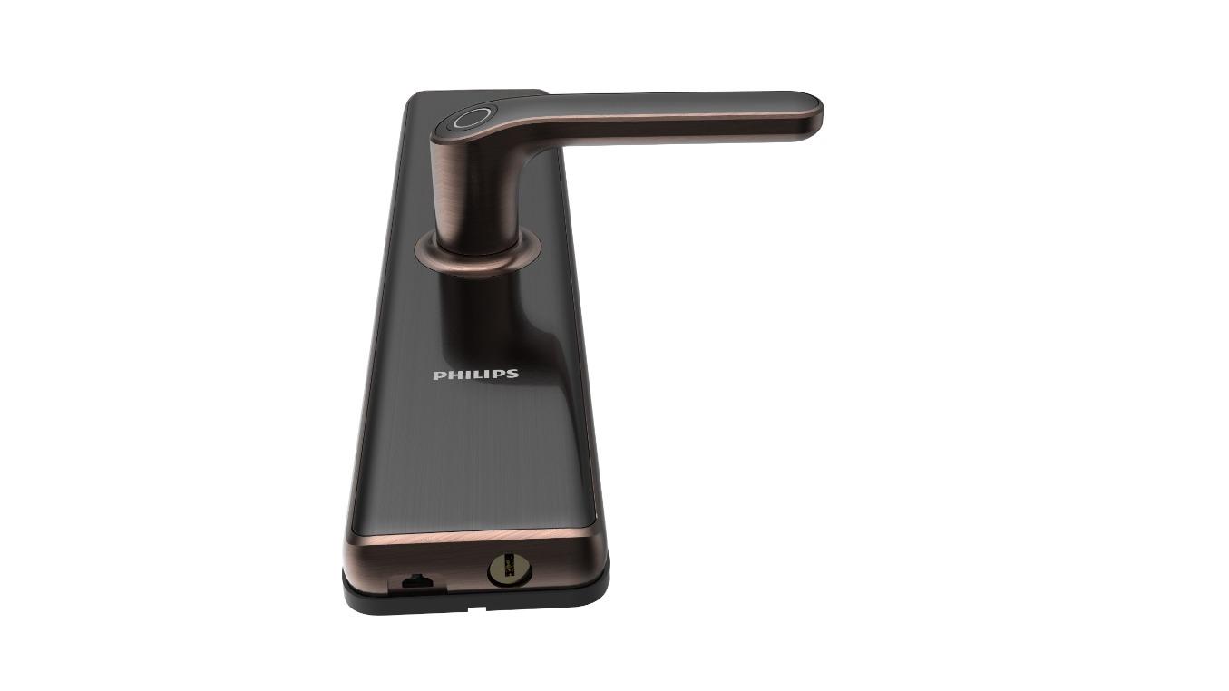 Philips EasyKey Smart Handle Lock - Copper | Harvey Norman