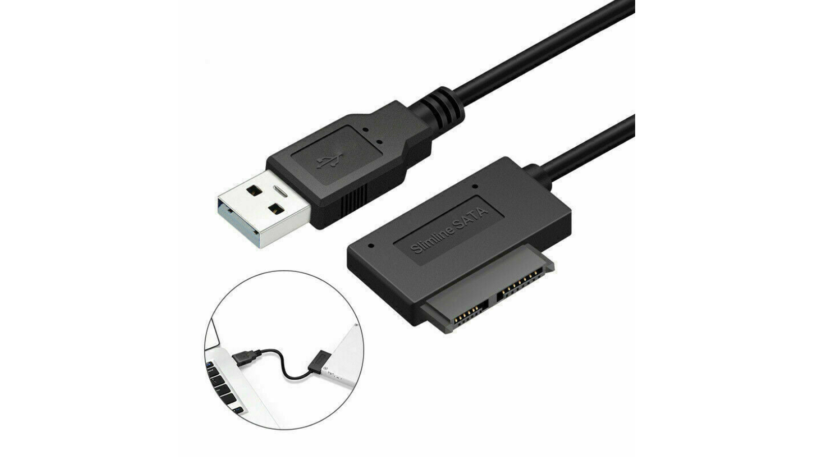 BatteryMate Slim SATA CD/DVD Rom Optical Drive Adapter Cable | Harvey ...