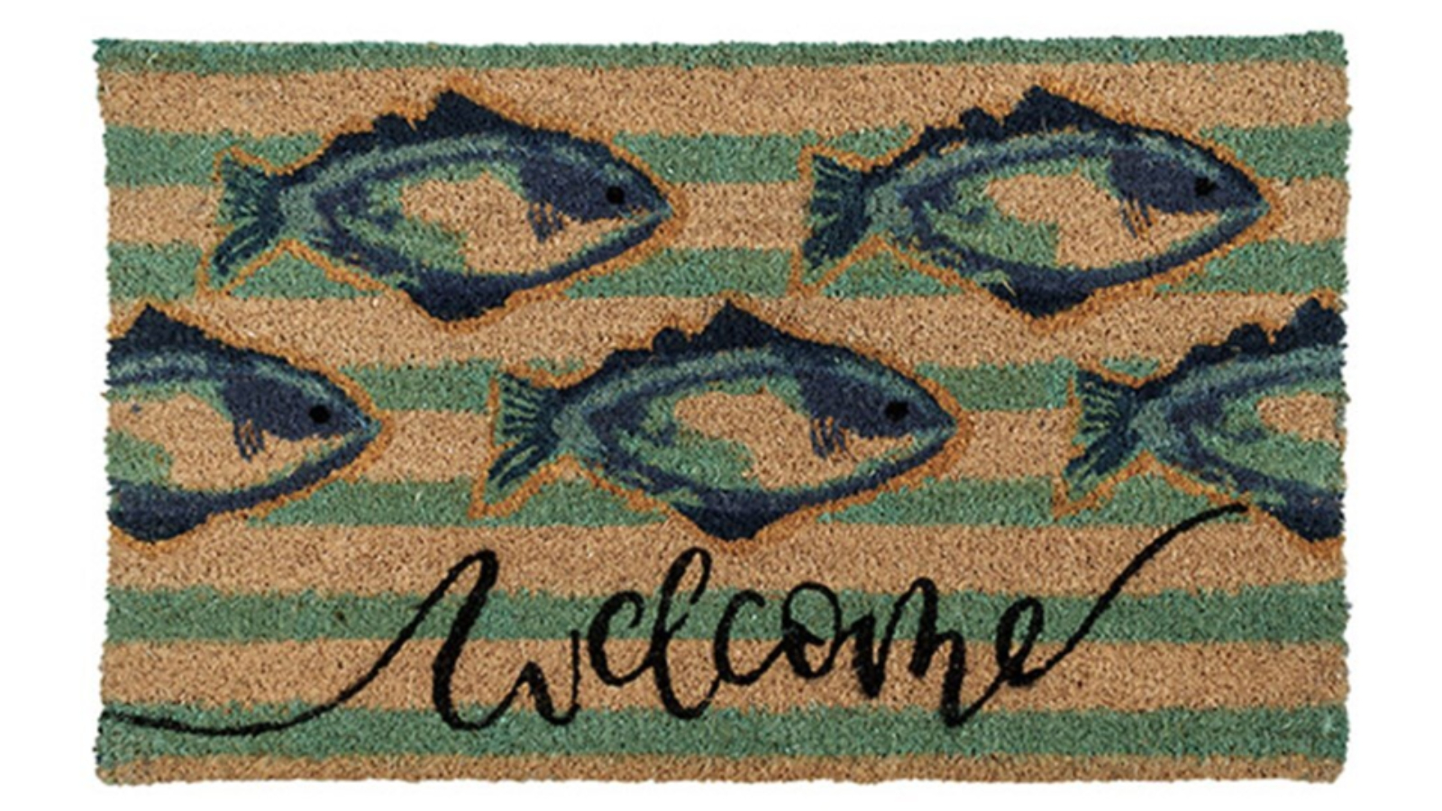 YES4HOMES 2 Piece Cursive Natural Coconut Coir Floor Mat | Harvey Norman