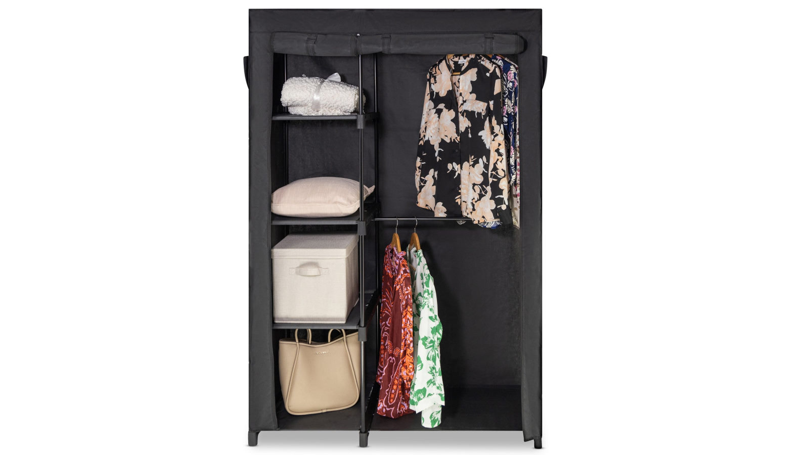 YS Freestanding Portable Closet Metal Wardrobe Garment Rack Hanger ...