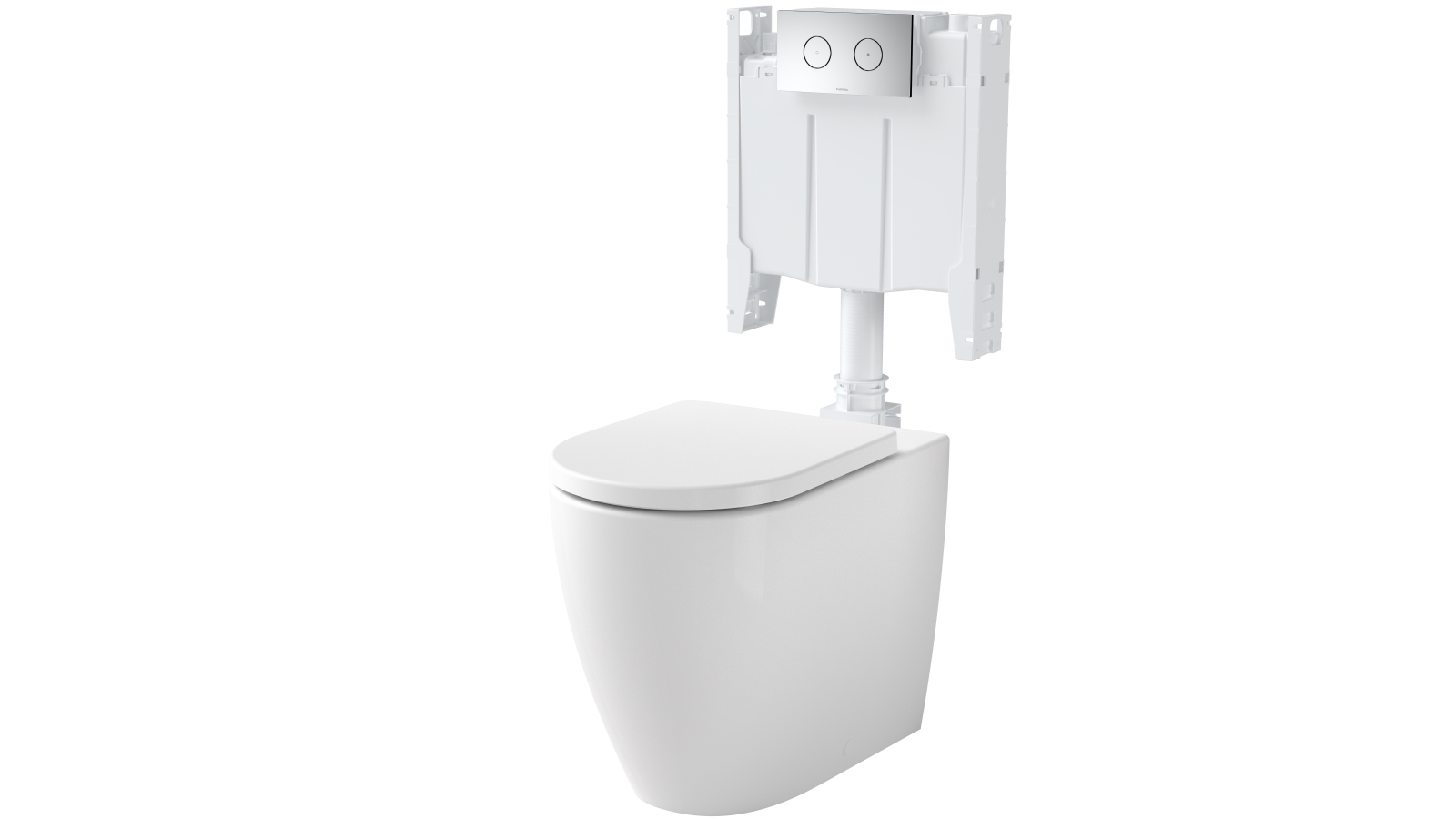 Caroma Urbane II Cleanflush Invisi Series II Wall Faced Toilet Suite ...
