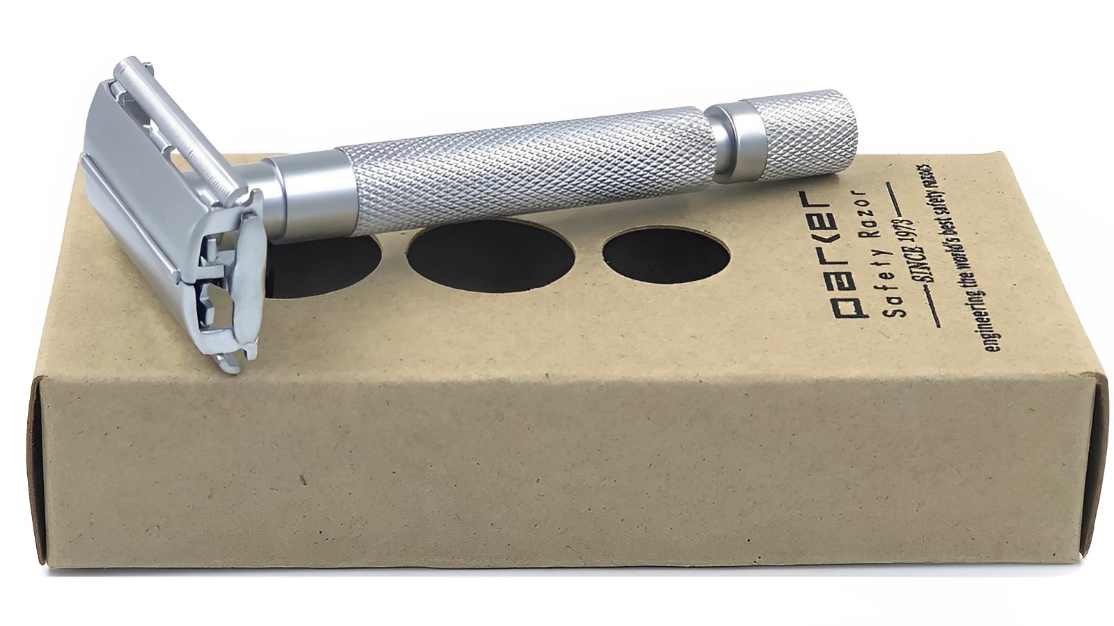 Parker 74R Safety Razor, Satin Silver Handle | Harvey Norman