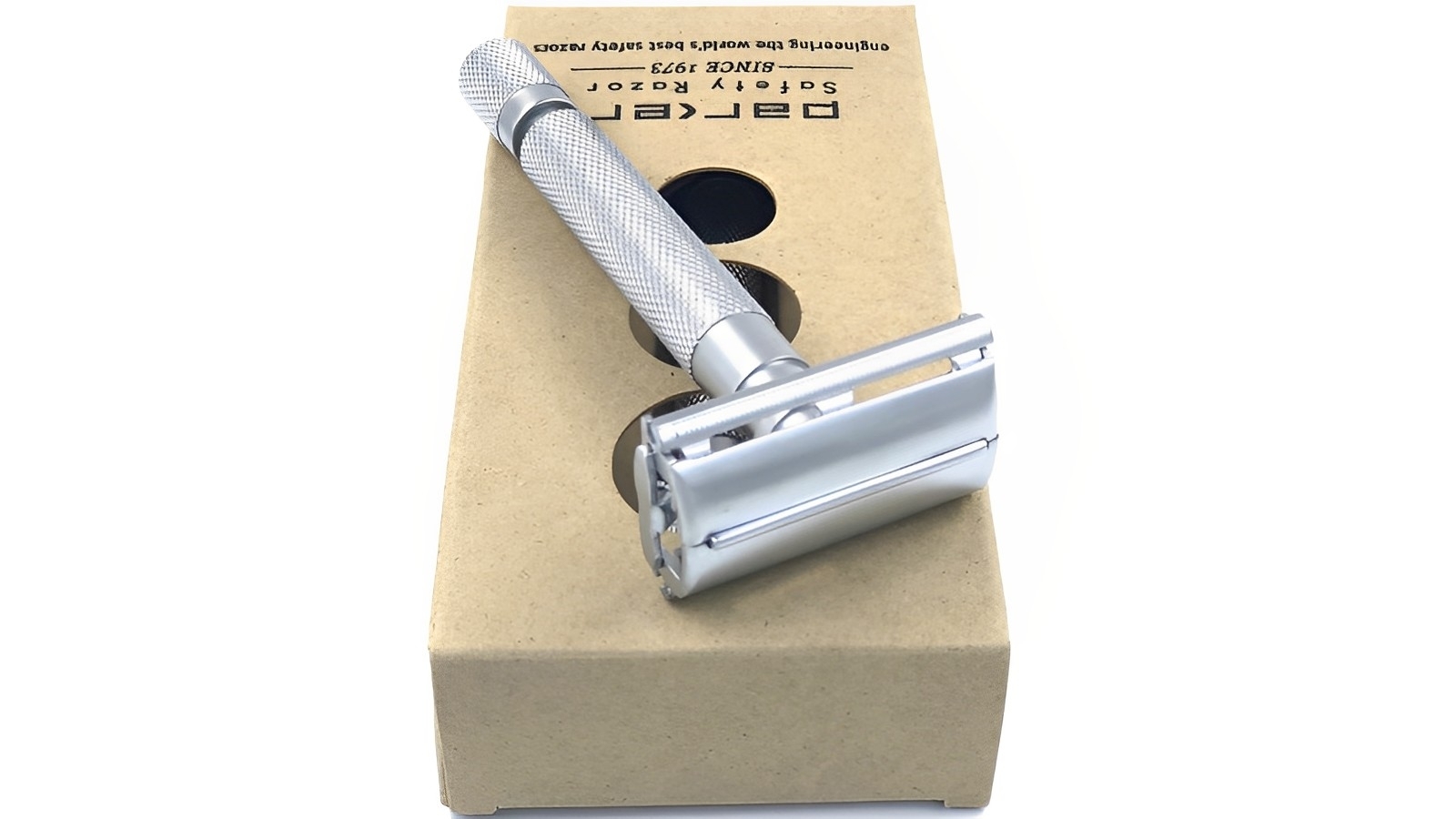 Parker 74R Safety Razor, Satin Silver Handle | Harvey Norman